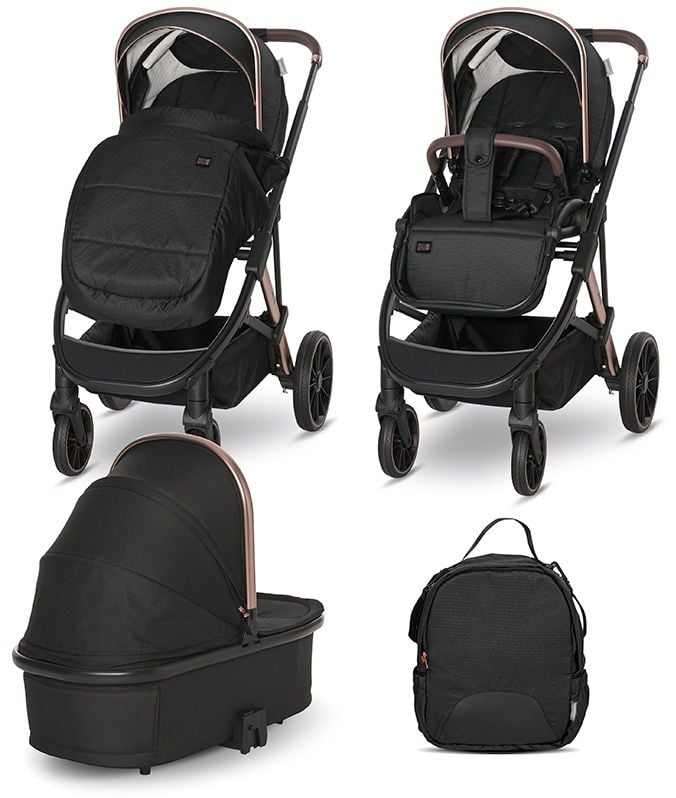 Бебешка количка 2 в 1 Lorelli - Aria, Black | kindermarket.bg