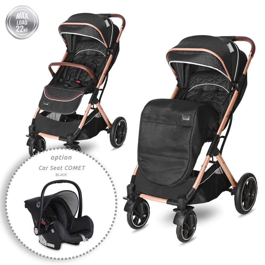 Детска лятна количка Lorelli - Storm, Luxe Black | kindermarket.bg