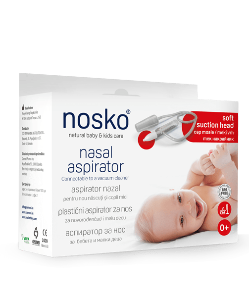 Вакумен аспиратор за нос Ceumed - Nosko, с мек накрайник | kindermarket.bg