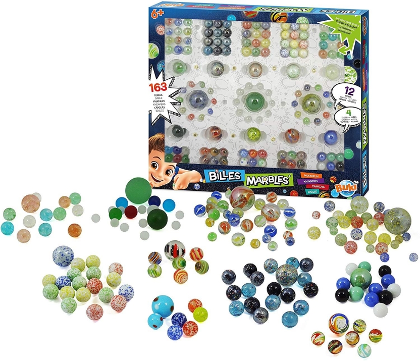 Игра с мраморни топчета Buki France - 163 топчета | kindermarket.bg