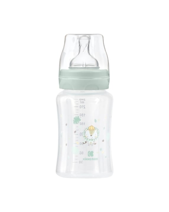 Бебешко шише Kikkaboo - Jungle King, РР, 240 ml, Mint | kindermarket.bg