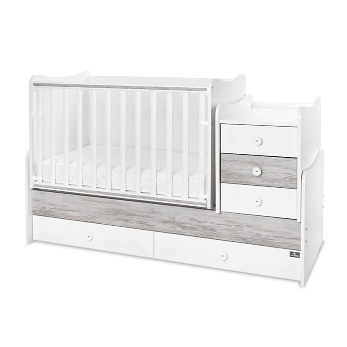 Легло Lorelli - Maxi Plus, 3Box, 70 x 160 cm, Бяло/Арт | kindermarket.bg