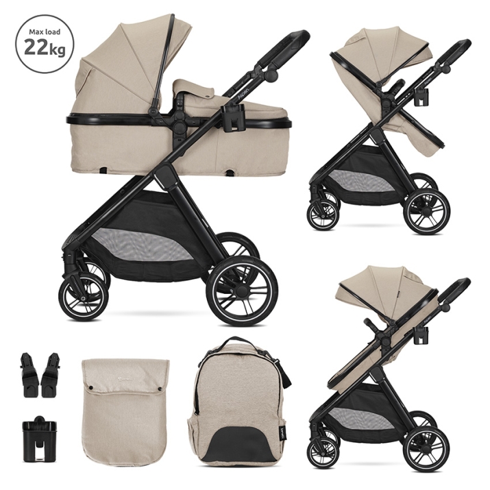 Бебешка количка 2 в 1 Lorelli - Aspen, Cappuccino | kindermarket.bg