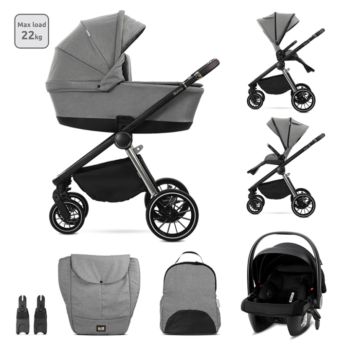 Бебешка количка 3 в 1 Lorelli - Bianca, Grey | kindermarket.bg