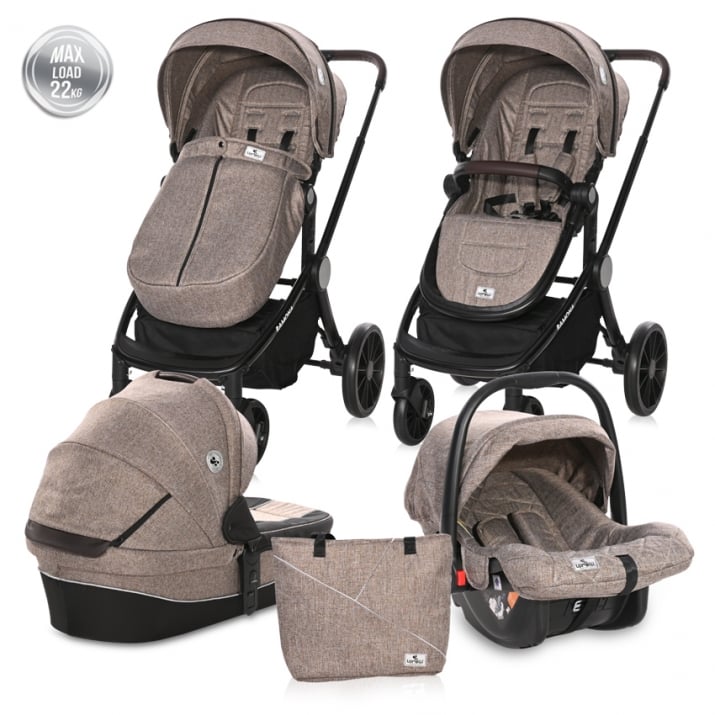 Комбинирана количка 3 в 1 Lorelli - Ramona, Beige | kindermarket.bg