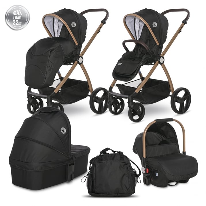 Комбинирана количка 3 в 1 Lorelli - Infinity, Black Diamonds | kindermarket.bg
